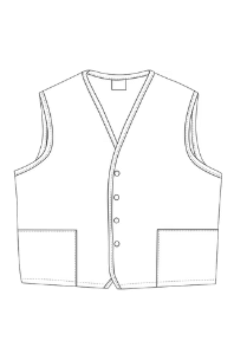 Khaki 4-Button Unisex Vest with 2 Pockets – ApronWarehouse