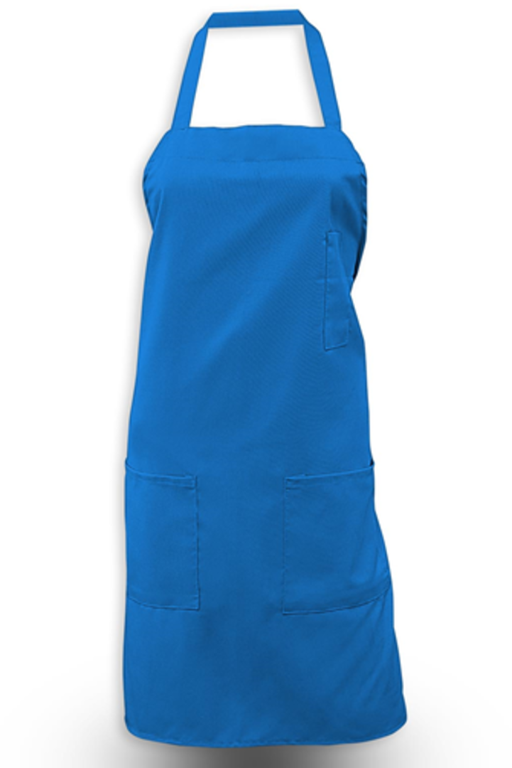 Royal Blue Bib Apron (3 Pockets) – ApronWarehouse