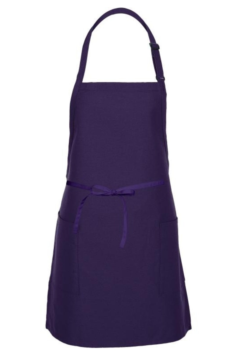 Purple Bib Adjustable Apron (2-Patch Pockets) – ApronWarehouse