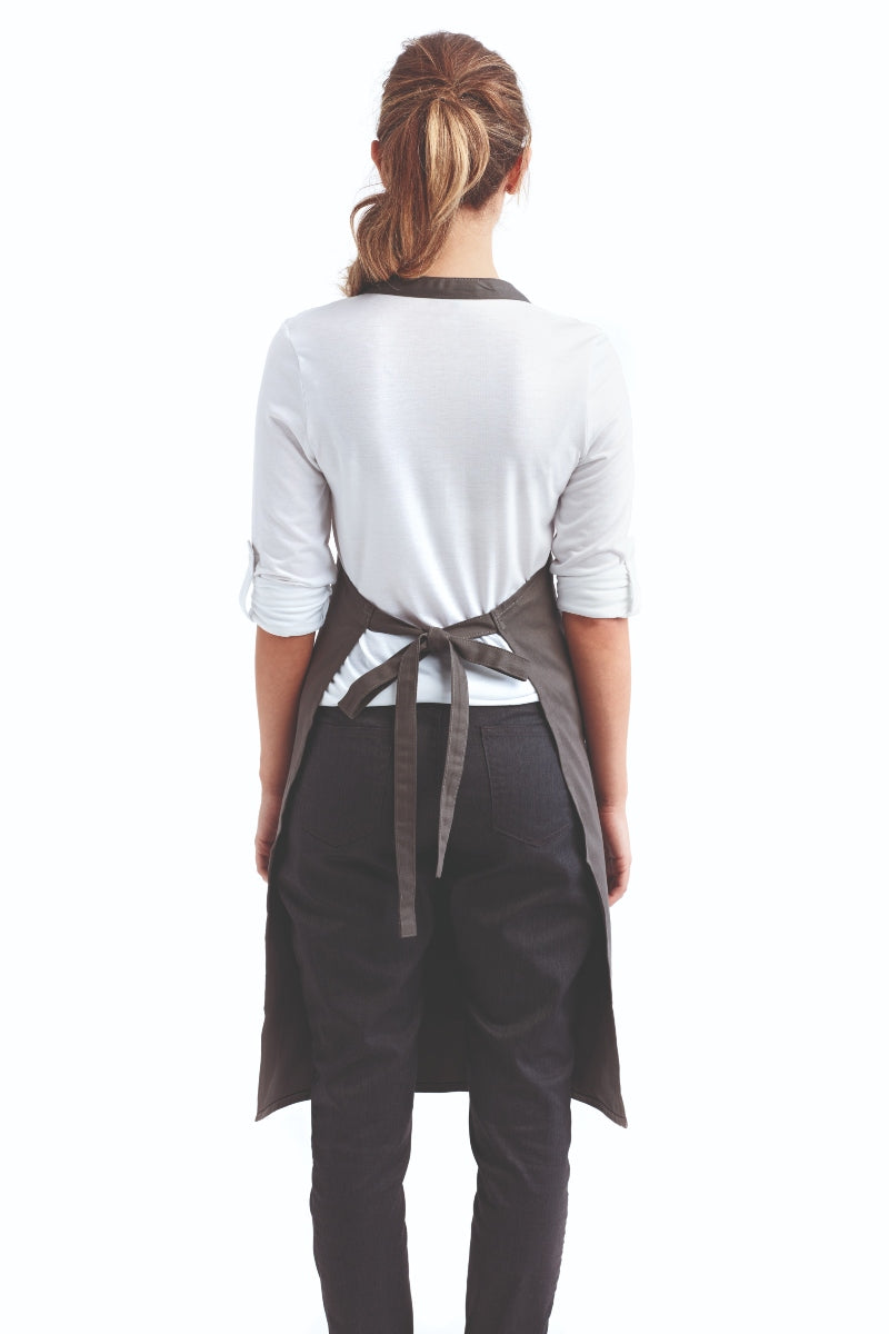 Dark Grey Organic Cotton Bib Apron (No Pockets) – ApronWarehouse