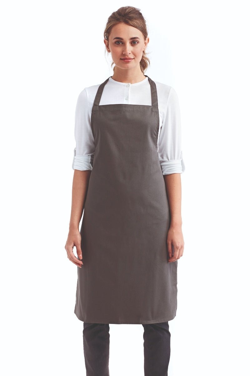 Dark Grey Organic Cotton Bib Apron (No Pockets) – ApronWarehouse