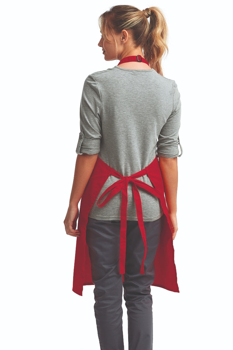 Red Sustainable Bib Apron (No Pockets) – ApronWarehouse