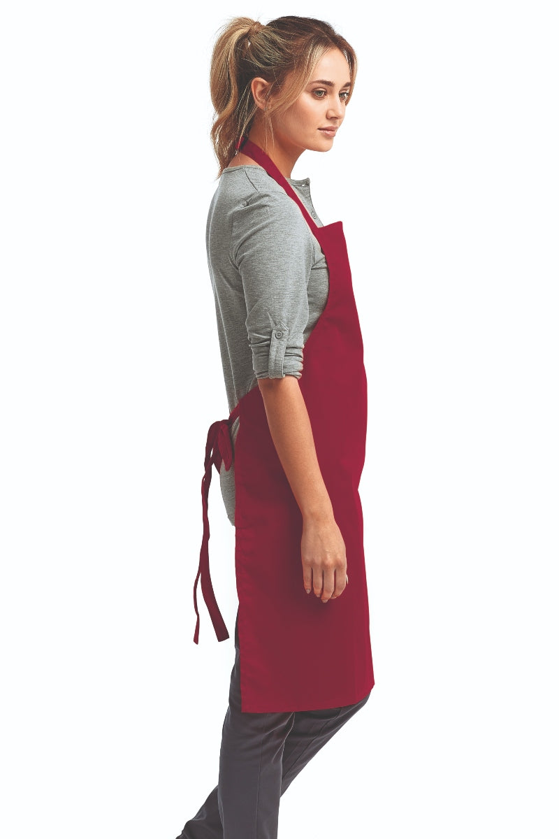 Burgundy Sustainable Bib Apron (No Pockets) – ApronWarehouse