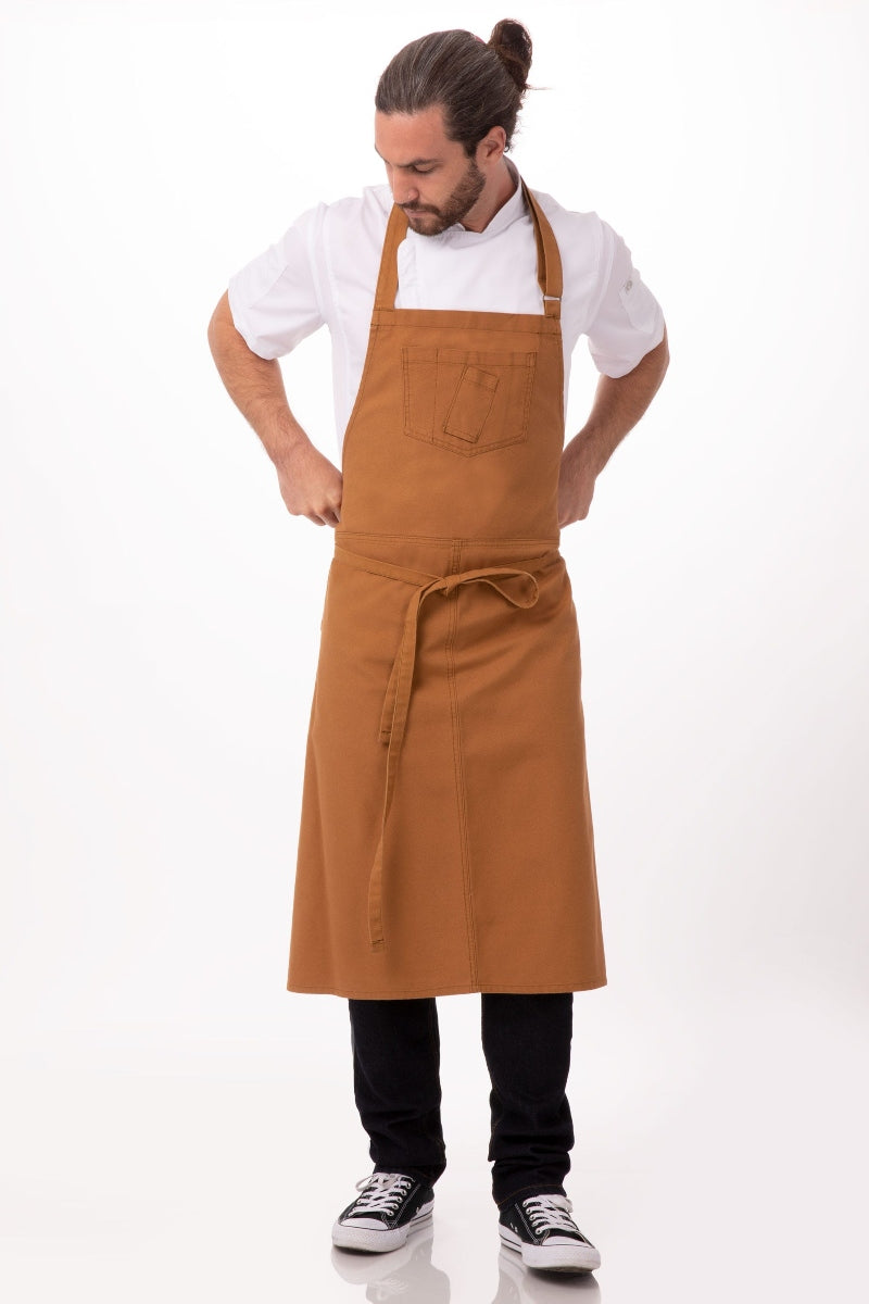 Rockford Nutmeg Chefs Bib Apron – ApronWarehouse
