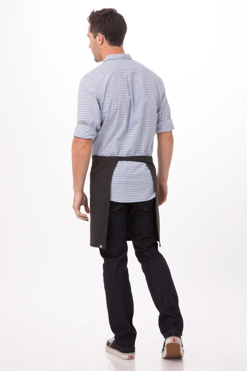 Rockford Steel Grey Half Bistro Apron – ApronWarehouse