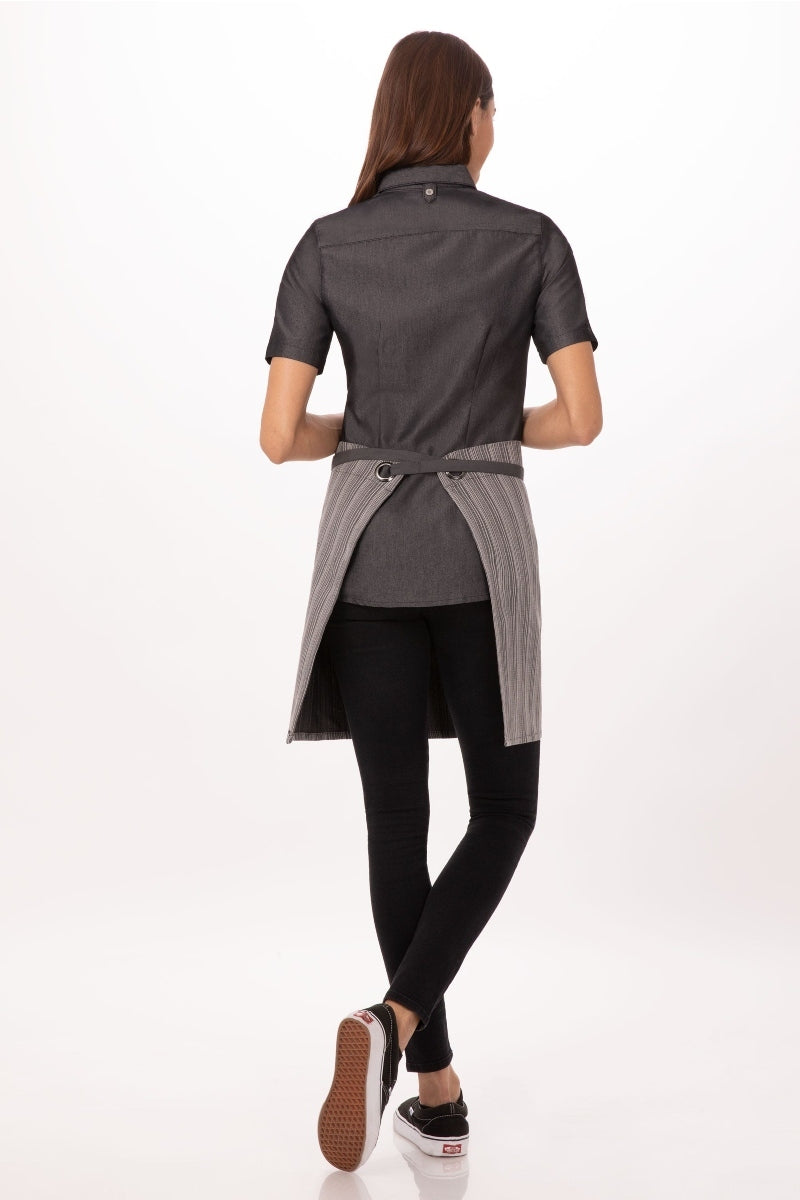 Brooklyn Dark Grey Half Bistro Apron – ApronWarehouse