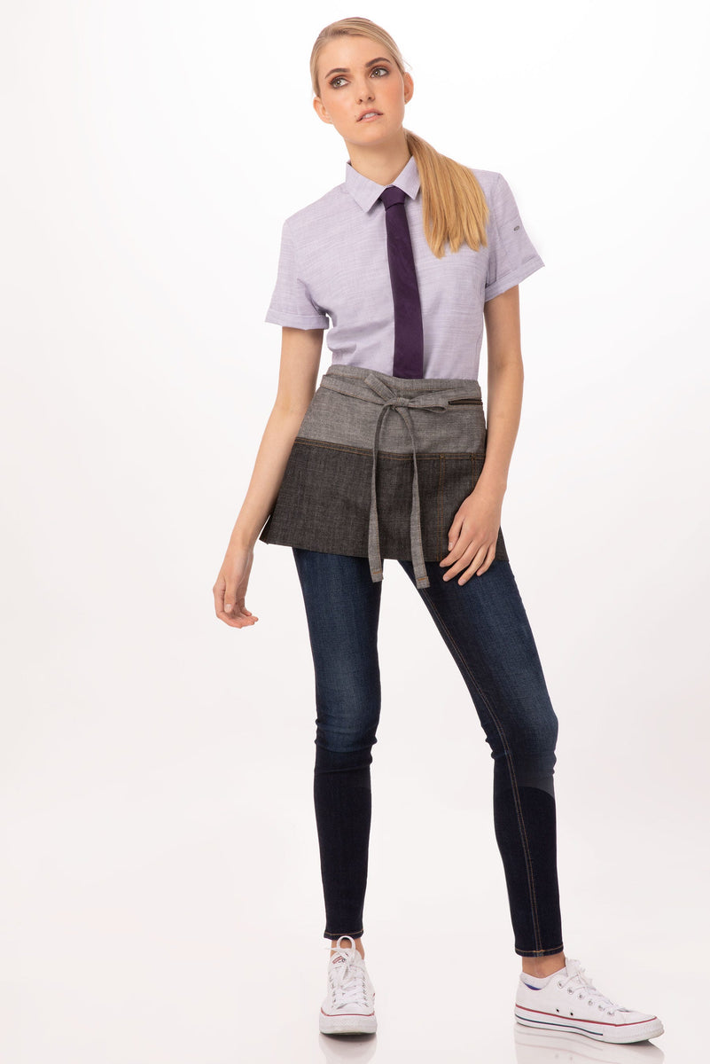 Manhattan Black Denim Waist Apron – ApronWarehouse