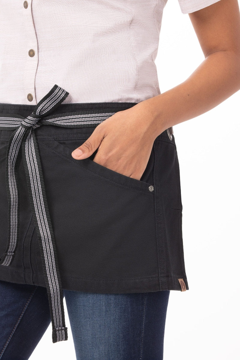 Berkeley Jet Black Denim Waist Snap Apron – ApronWarehouse