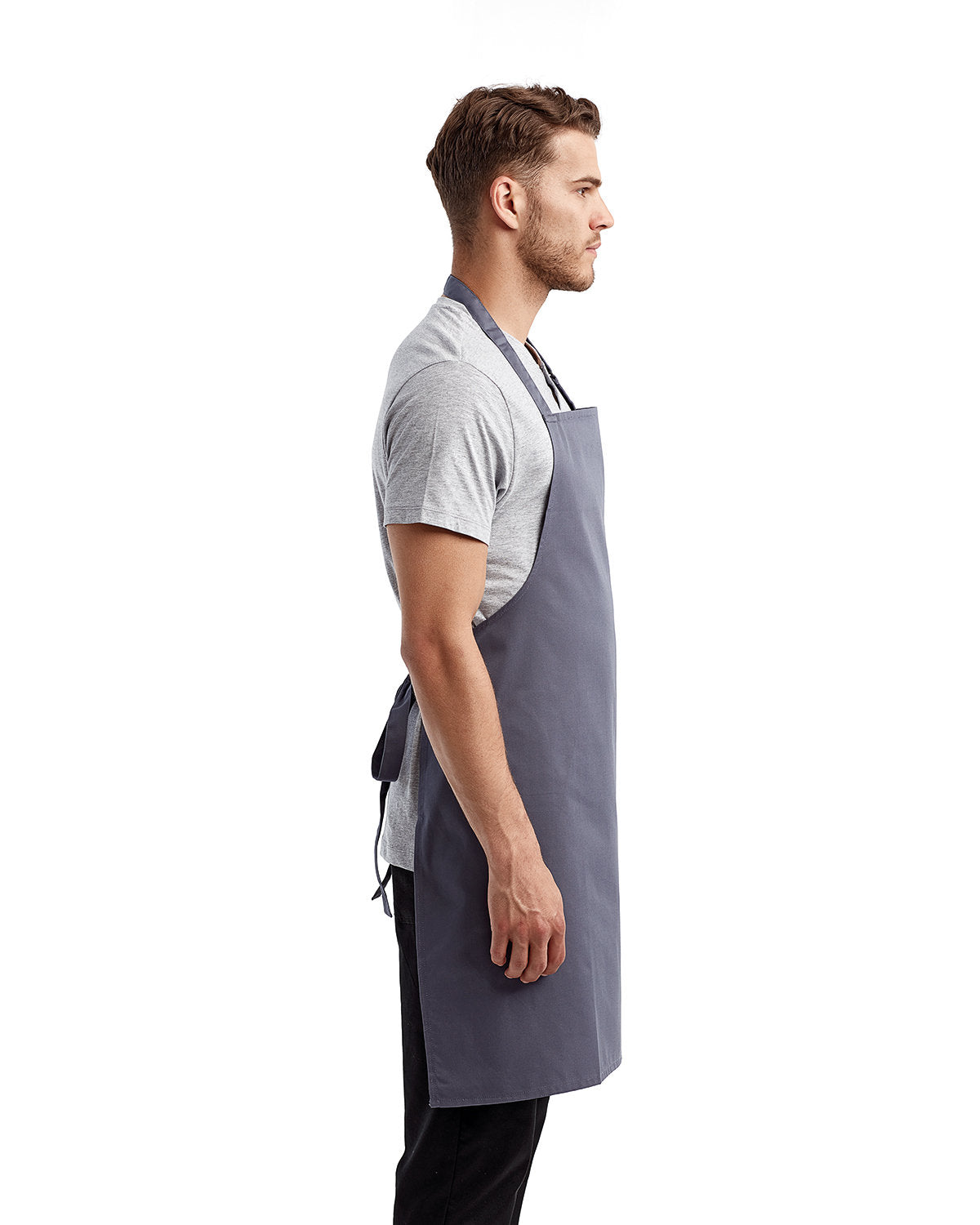 Steel Sustainable Bib Apron (No Pockets) – ApronWarehouse