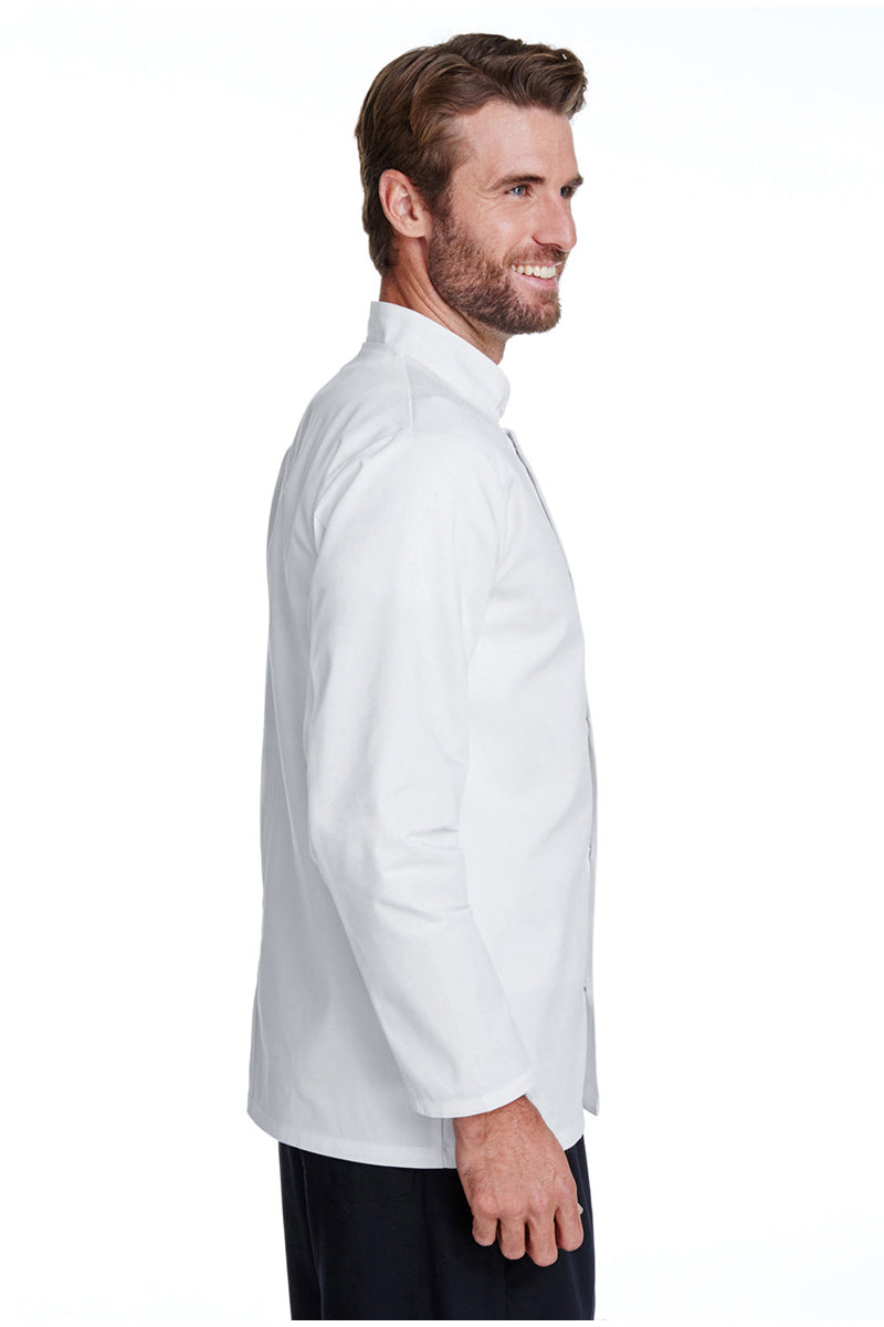 White Chef's Long Sleeve Stud Coat – ApronWarehouse