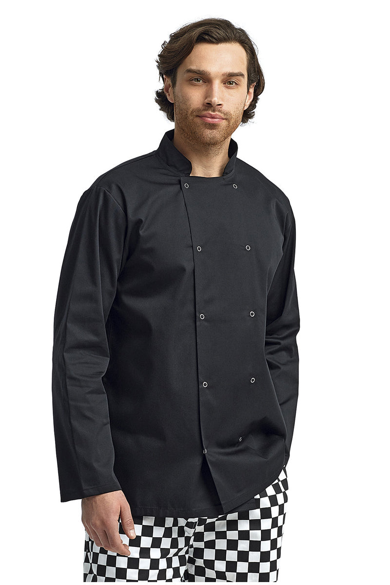Chef's Long Sleeve Stud Coat – ApronWarehouse