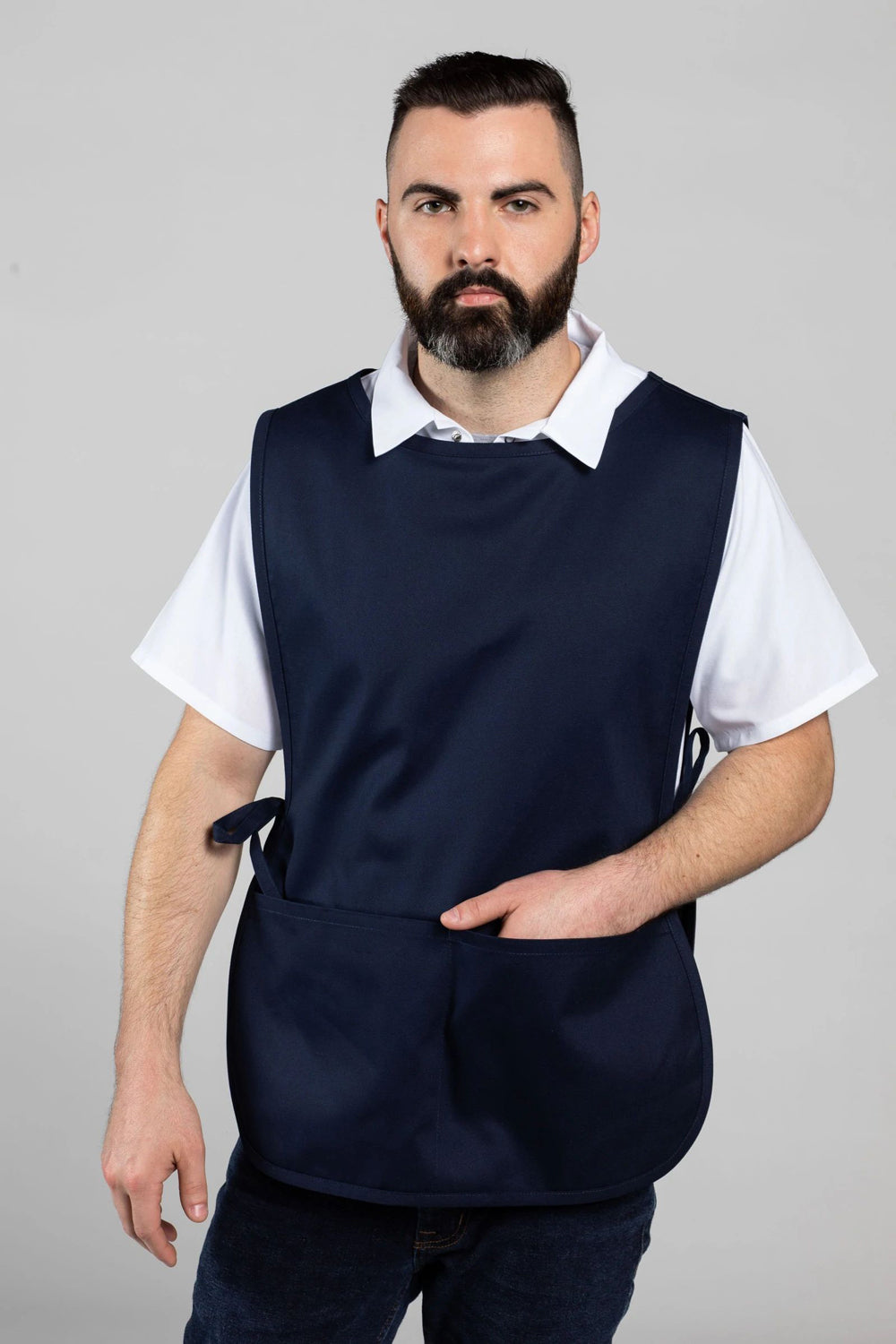 Navy Cobbler Apron (2 Pockets) – ApronWarehouse