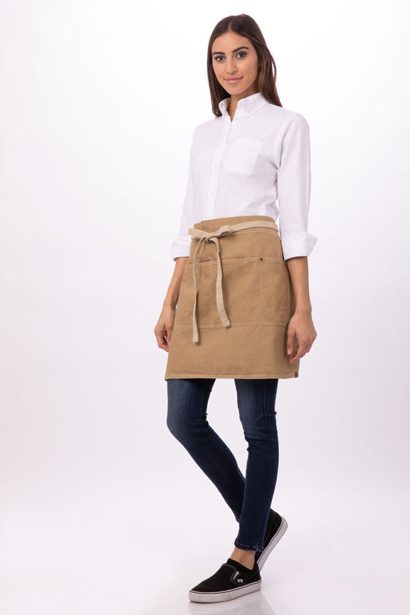 Natural Austin Half Bistro Apron (2 Pockets) – ApronWarehouse