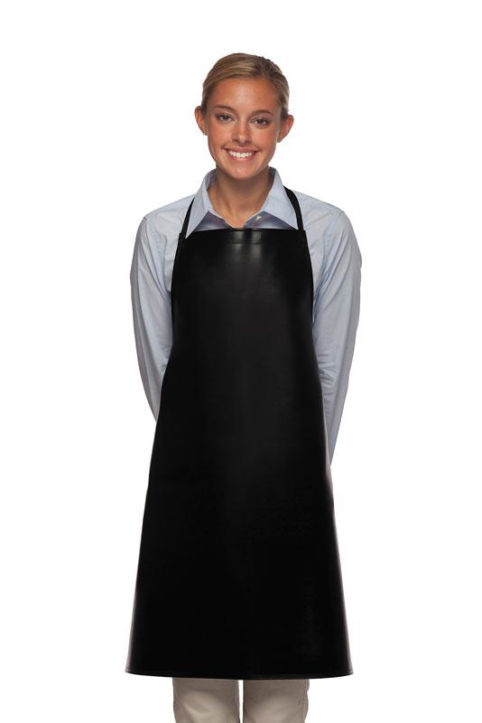 Black Deluxe Vinyl Apron (No Pockets) – ApronWarehouse
