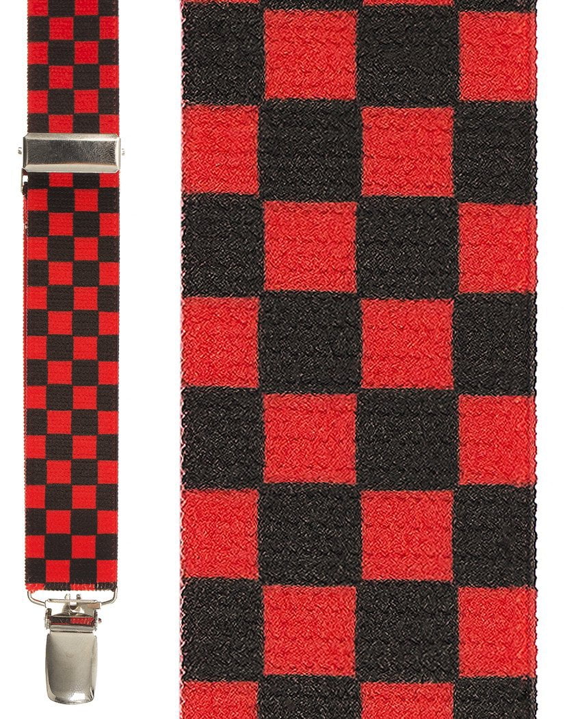 "Black & Red Checkers" Suspenders – ApronWarehouse