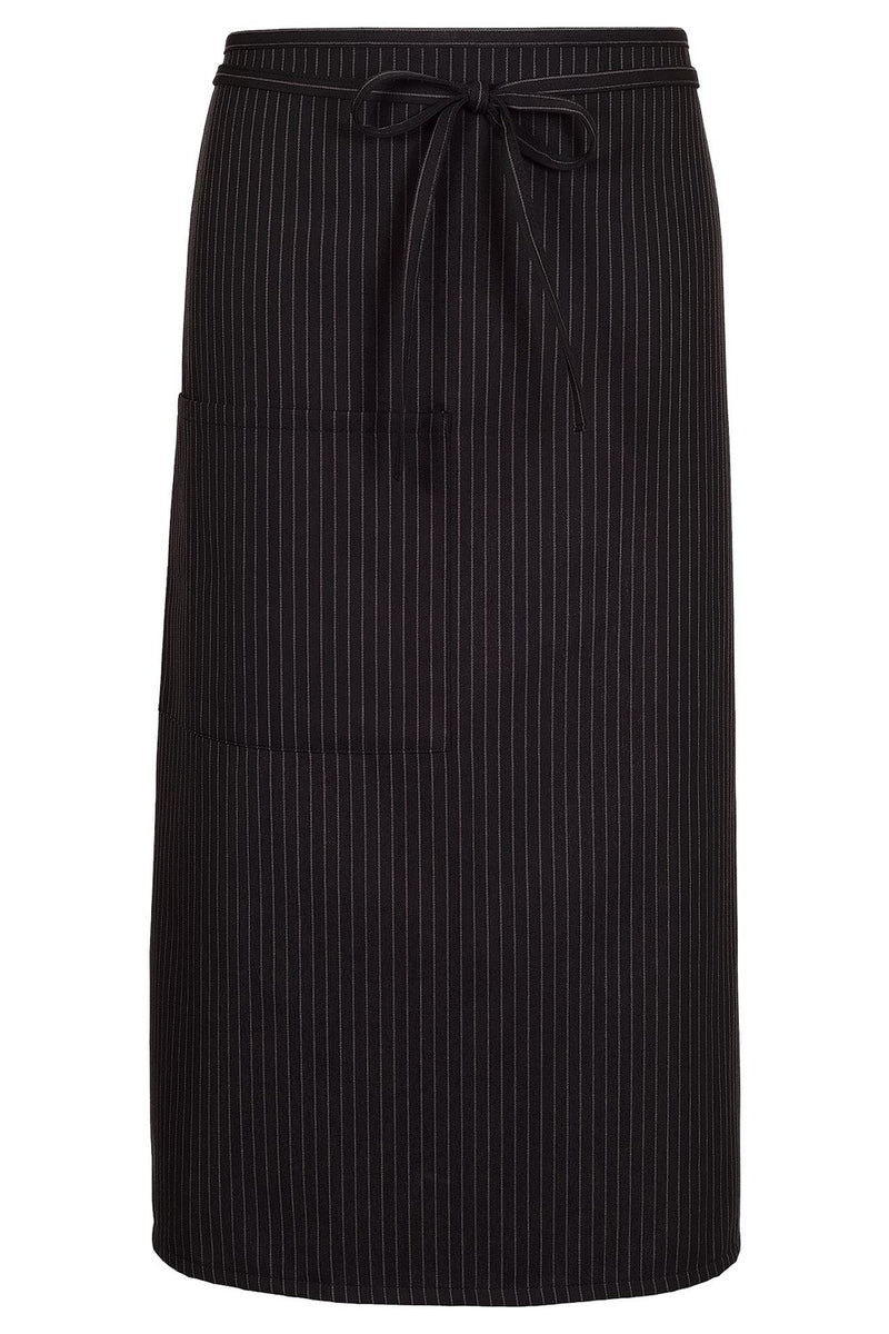 Black & Gray Pinstripe Bistro Apron (2 Pockets) – ApronWarehouse
