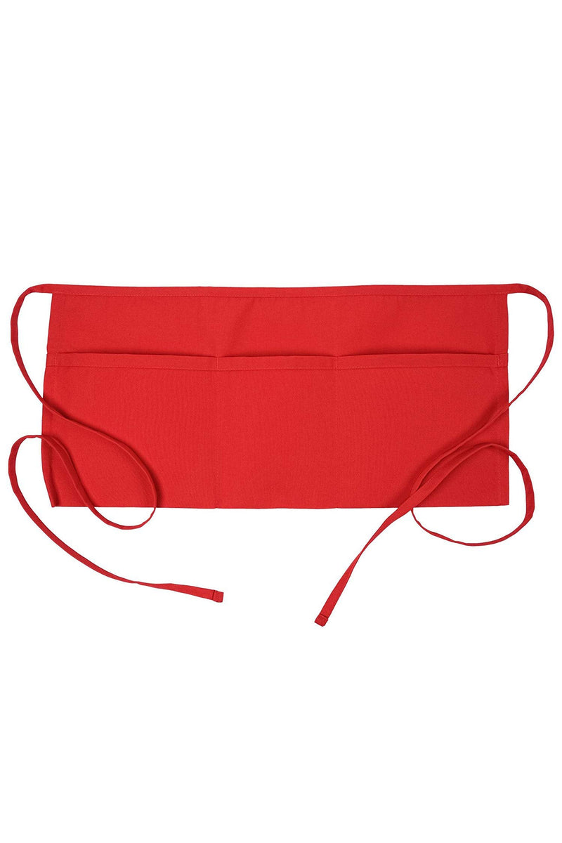 Red Waist Apron (3 Pockets) – ApronWarehouse