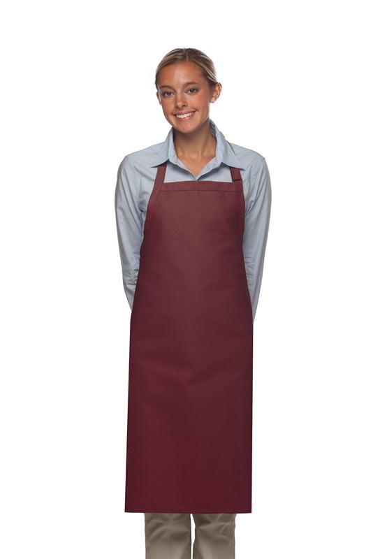 Maroon Deluxe Butcher Adjustable Apron (No Pockets) – ApronWarehouse