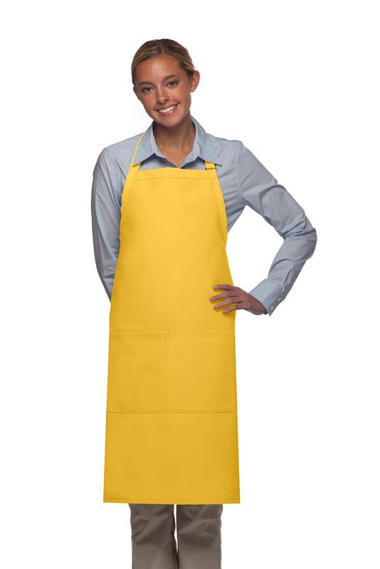 Yellow Deluxe Butcher Adjustable Apron (2 Pockets) – ApronWarehouse