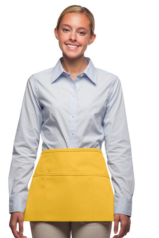 Yellow Deluxe Waist Apron (3 Pockets) – ApronWarehouse